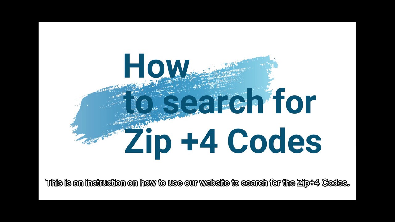 How to search for a zip plus 4 code?