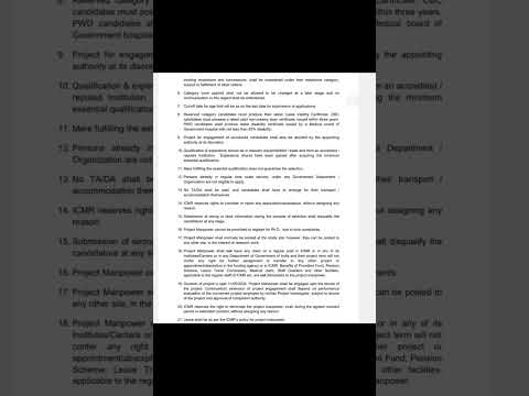 Indian Council of Medical Research (ICMR)Project | Research Scientist-I (Non-Medical)Rs 56,000 + HRA