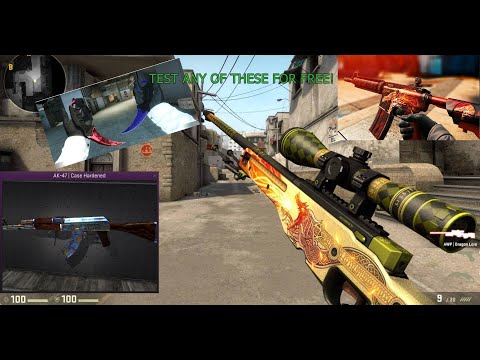 CSGO TEST ANY SKIN FOR FREE! NO SKINCHANGER - NO VAC !WS SERVERS! FlashCSGO