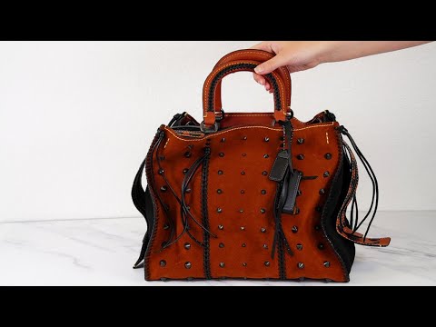 Coach Rogue 36 Whiplash Whipstitch Suede | Handbag Review Modshots Studded 1941 58121 Saddle & Black