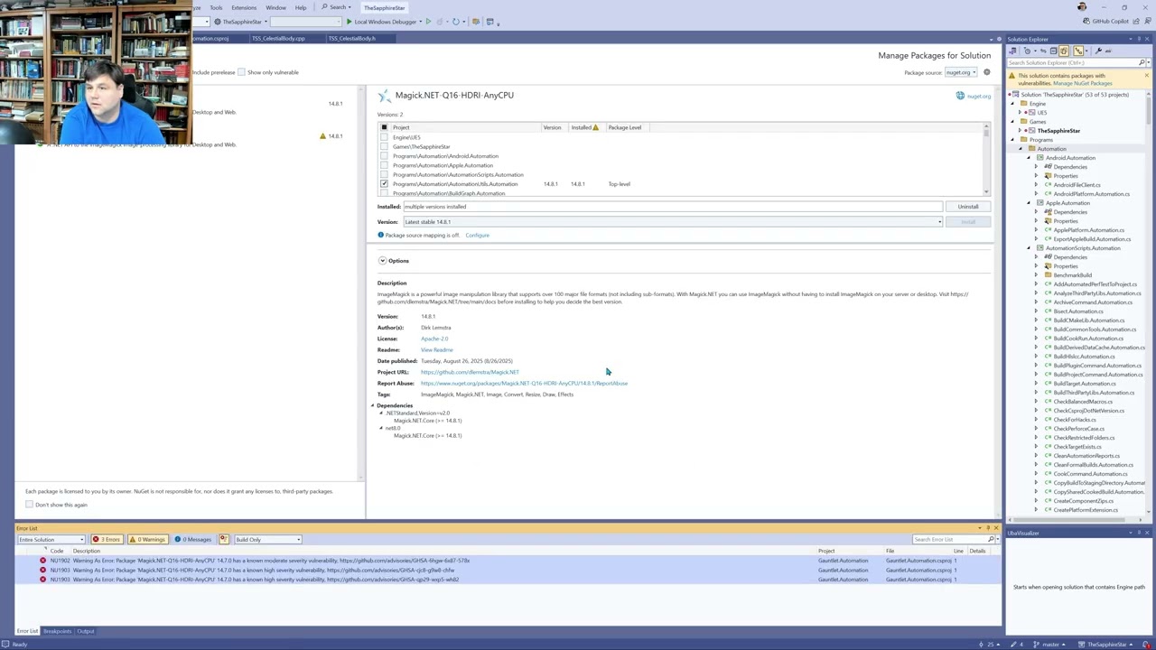 UE5.6 NuGET issue with ImageMagick security vulnerability - how  to fix it