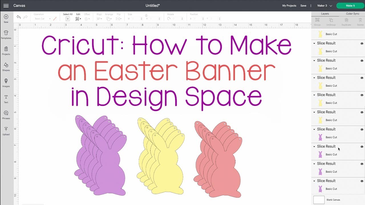 Cricut Design Space Tutorial: How to Make an Easter Banner!