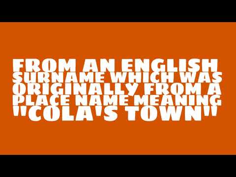 What does the name Colton mean?