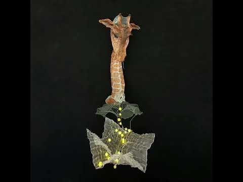 Giraffe Indoor Chandelier lamp Night lamp Large animal statue Wire mesh decor 46"