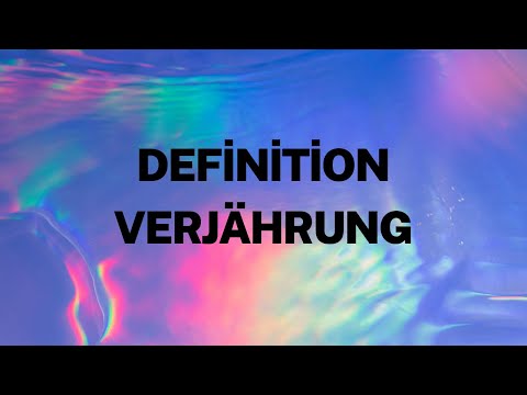 Definition Verjährung