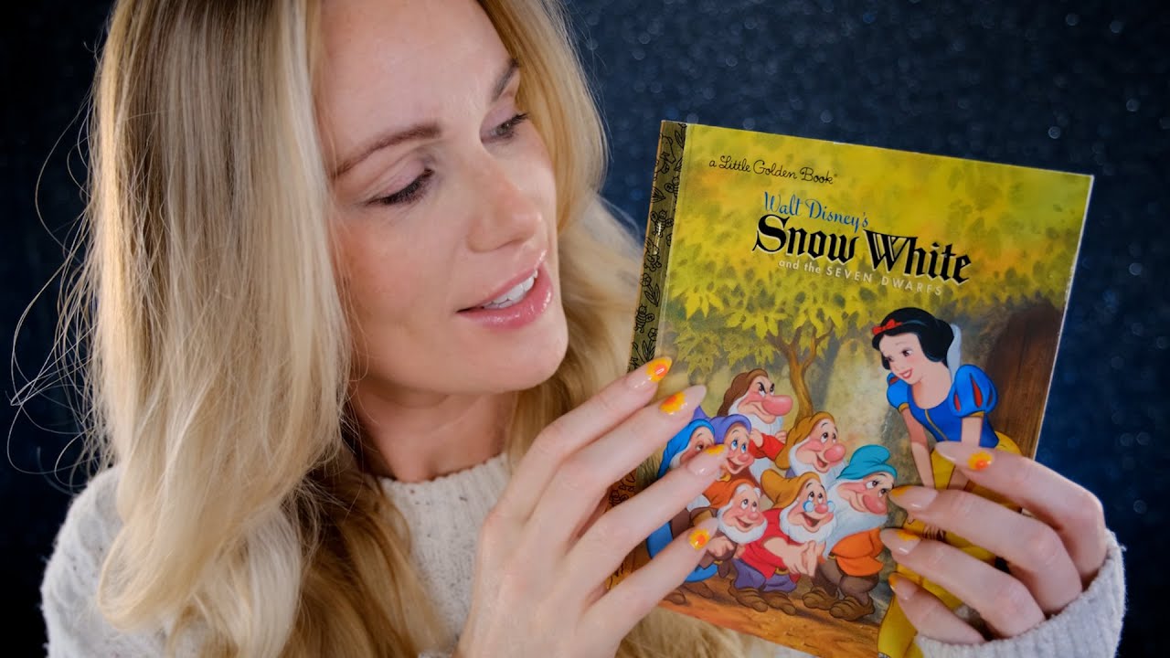ASMR | DISNEY SNOW WHITE STORY TELLING BOOK READING | Close-Up Deep Ear to Ear Breathy Whispers
