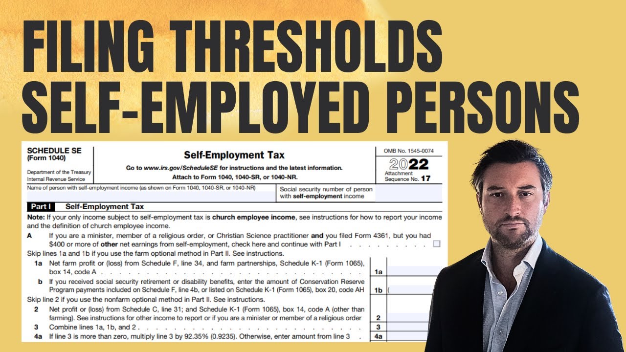 Form 1040 Filing Thresholds for Self-Employed Persons
