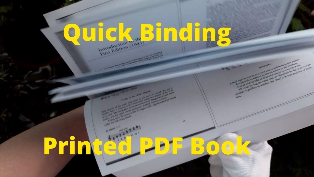 Quick Cheap Binding of Printed PDF Book