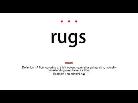 How to pronounce rugs - Vocab Today