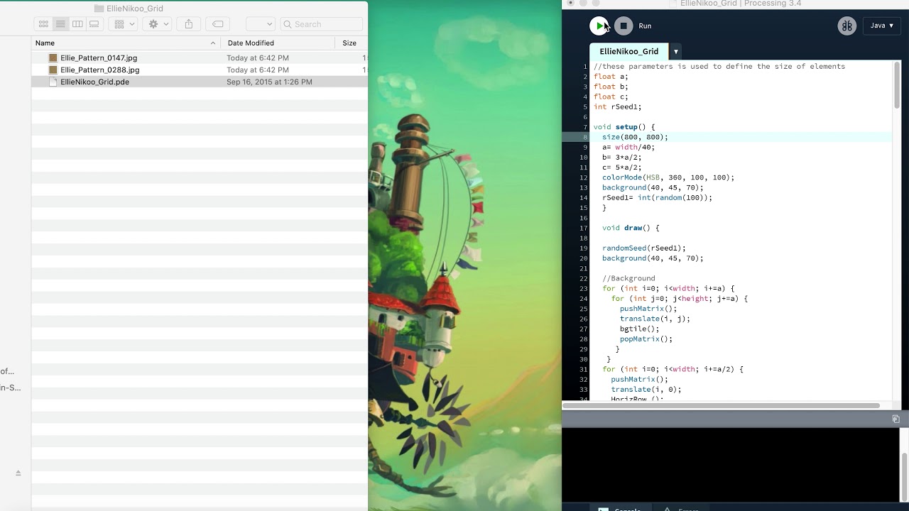Behind the Scene of Generative Pattern with Processing