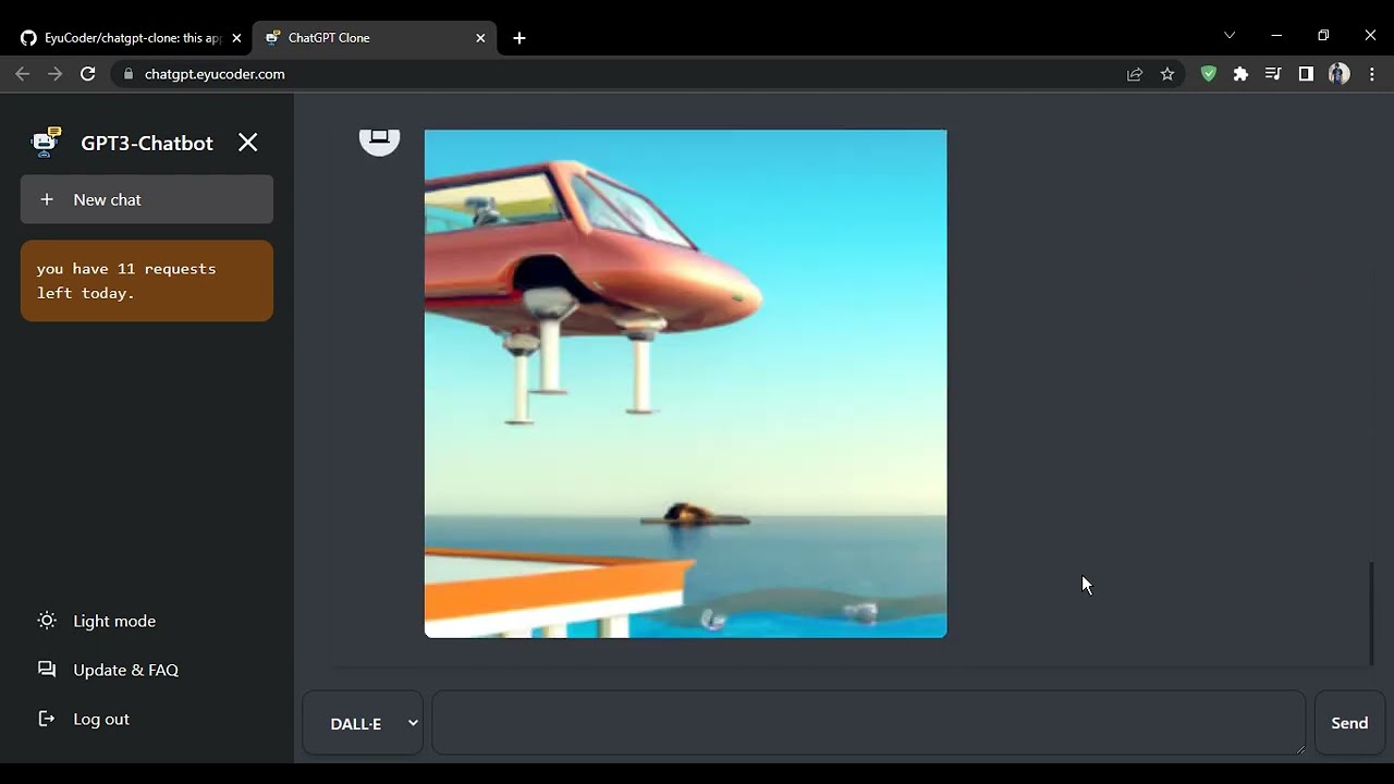A ChatGPT and DALL.E Clone using OpenAIs text-davinci-003 and image generation Model
