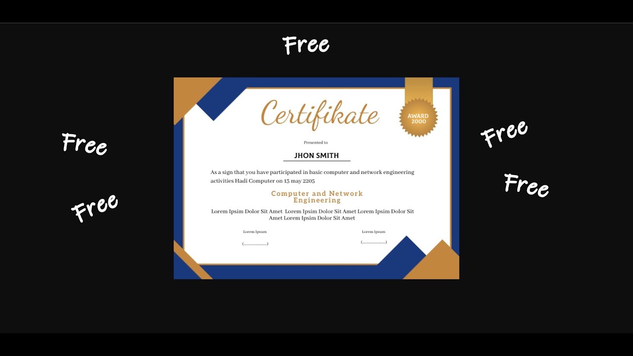 Free Certificates 2022