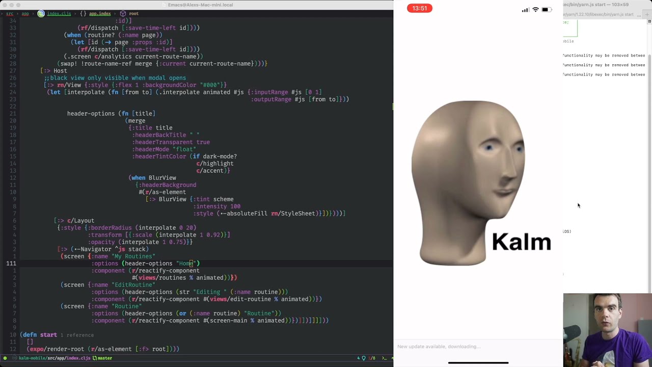 ClojureScript and Expo - Hot code reloading and REPL workflow