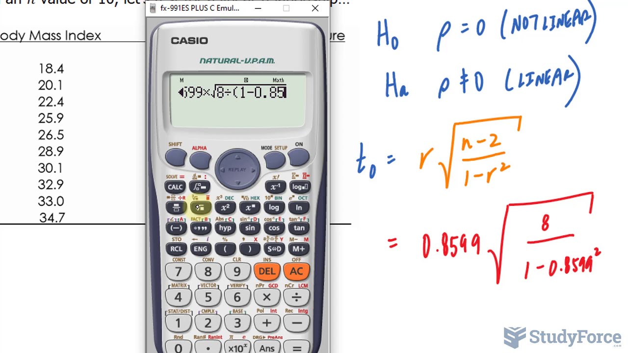 Testing the Significance of the Correlation Coefficient (r)