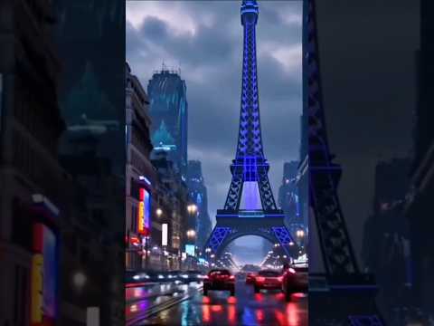Paris 2150 — Cyberpunk Future in 4K | AI-Generated Sci-Fi City #AI #Cyberpunk #Paris2150#Shorts