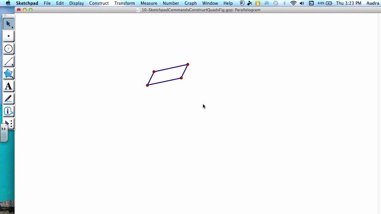 Constructing Parallelogram Geometers Sketchpad Compass Straightedge