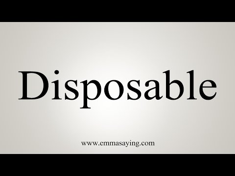How To Say Disposable