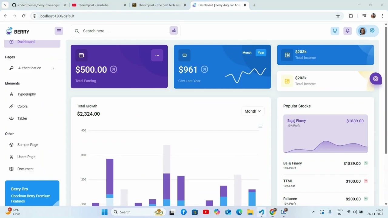 Angular 20 Admin Panel — Build User Table + Add User Modal (Berry Template)