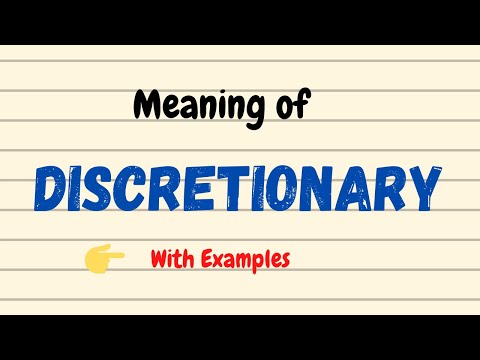 Daily vocabulary | Discretionary Meaning | Vocabgram
