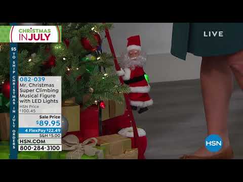 Mr. Christmas Super Climbing Musical Santa with LED Ligh...