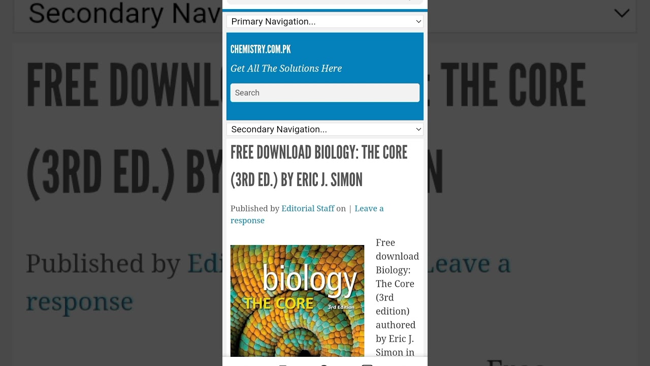 Download PDF Free book Biology the Core
