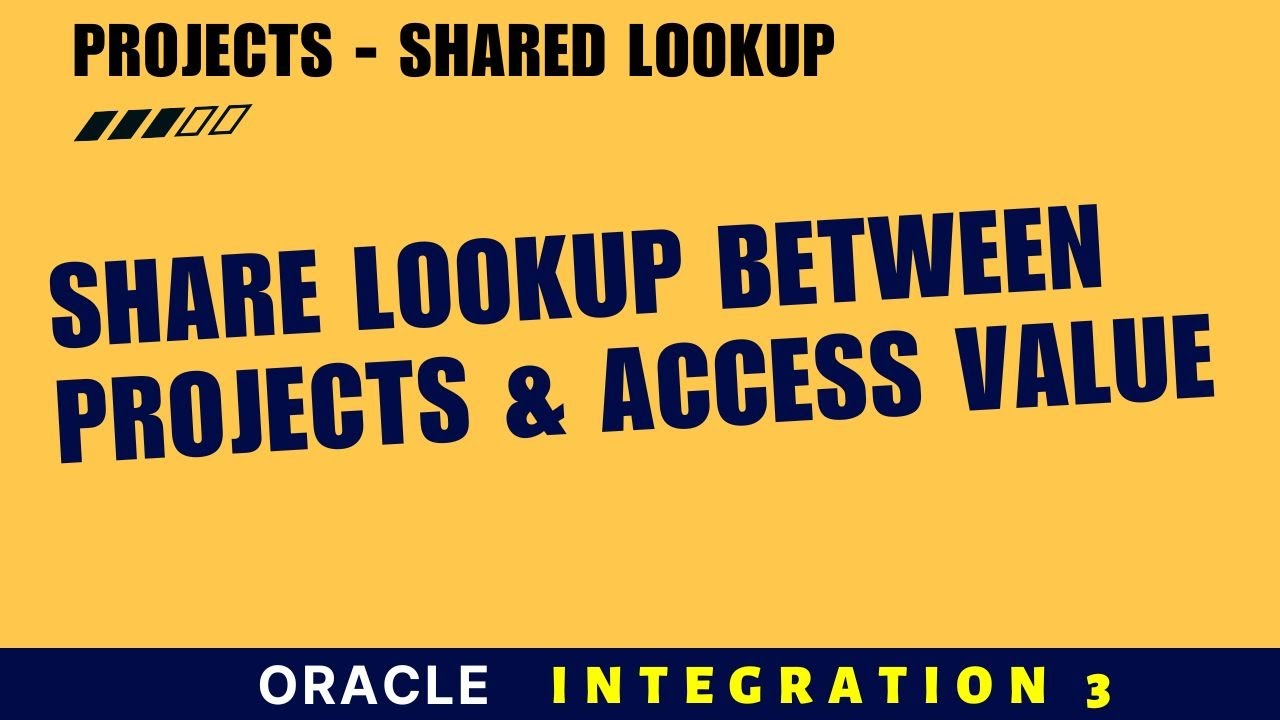 How to Access and Use Lookups Across Projects in OIC Gen 3 | dvm:sharedLookupValue function in OIC