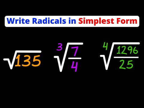 Write Radicals in Simplest Form | Reduce Roots | Eat Pi
