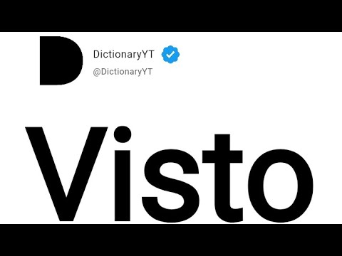 Visto Meaning in English