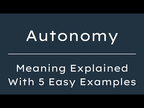 What does Autonomy mean? Autonomy Meaning in English With 5 Example Sentences