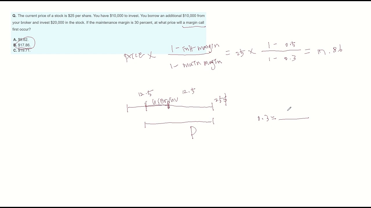 Margin Call - CFA Level1 practice question