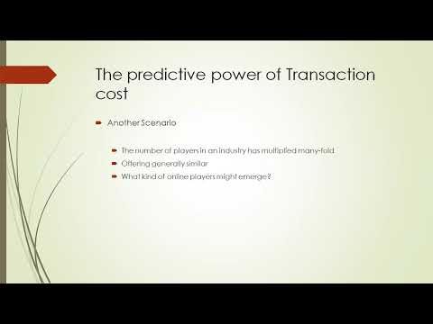 Predictive Power of Transaction Cost I Digital Marketing Pt 6 I M.B.A l Indian Universities