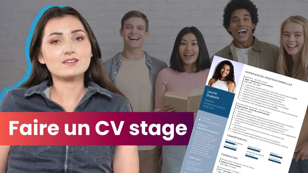 Comment faire un CV pour un Stage ? (Exemple Simple)