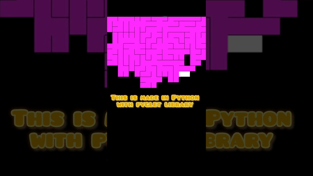 Watch the Prim's algorithm create a maze in real-time! Built with Python and Pyglet.