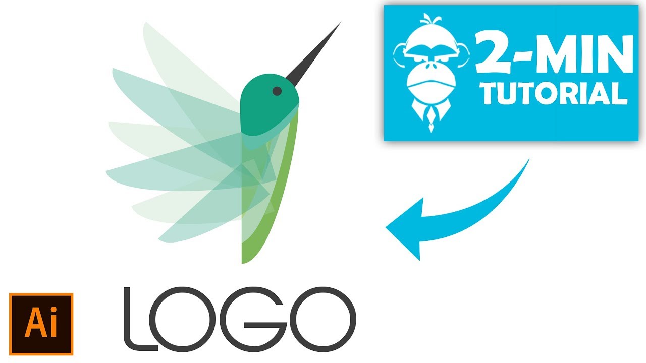 Hummingbird Logo - Illustrator Tutorial