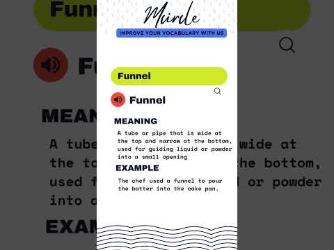 Meaning of Word FUNNEL #shortvideo #english #learning