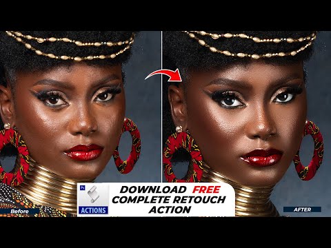 Master Skin Retouching with Free Download of Complete Retouch Action | Photoshop Tutorial
