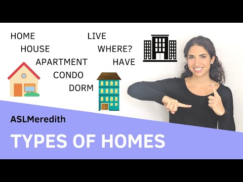 شرح Learn ASL: Sign About Types of Homes in American Sign Language ...