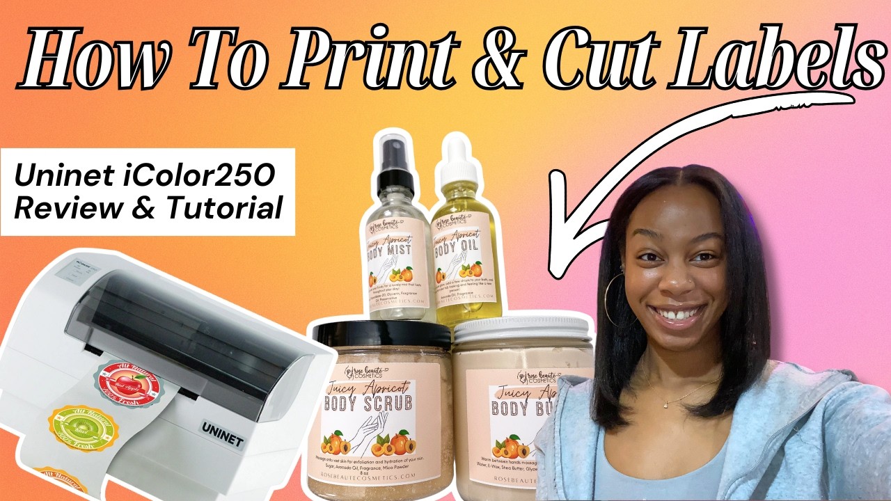 Print & Cut Professional Labels at Home | Uninet iColor250 Review + Full Tutorial
