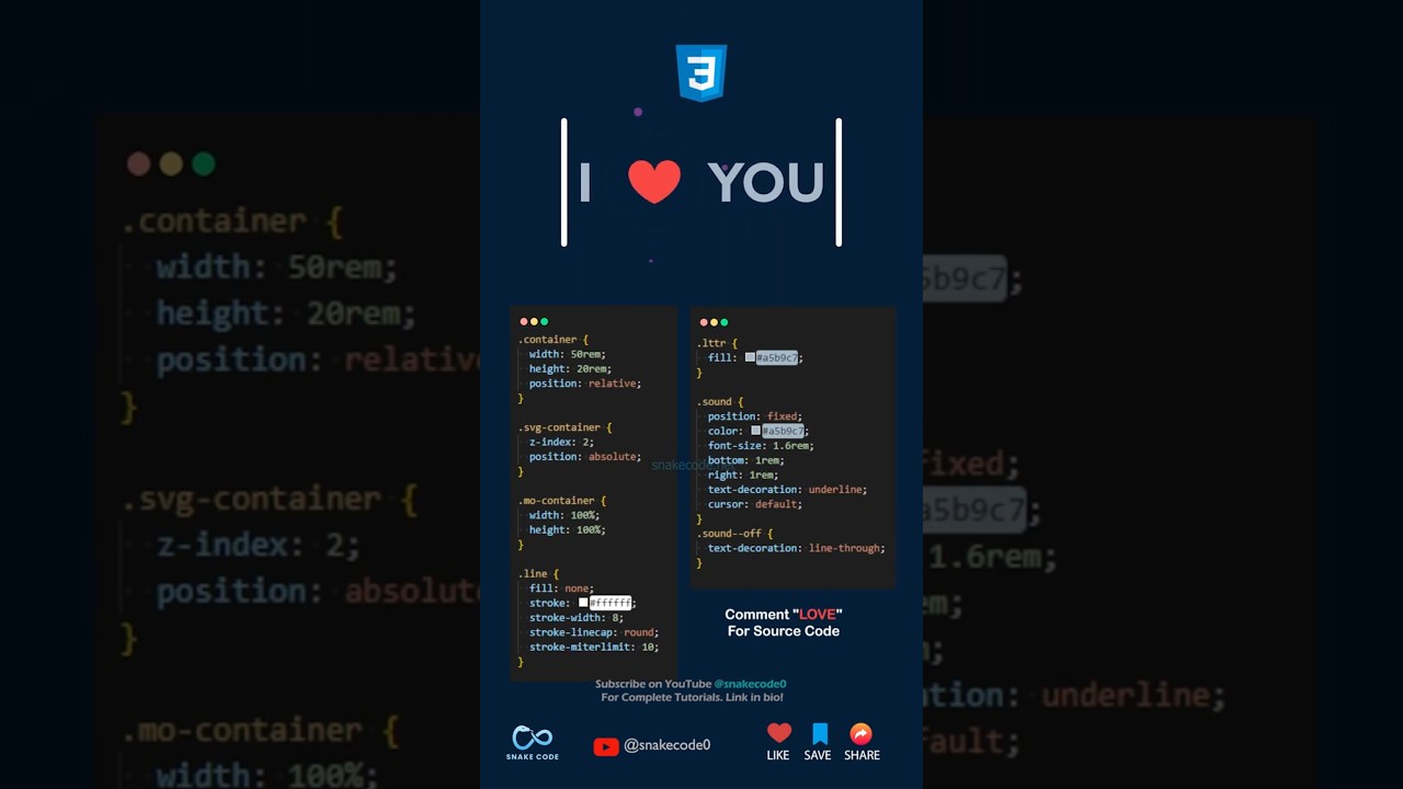 CSS Animation #csstutorial #valentines #animation