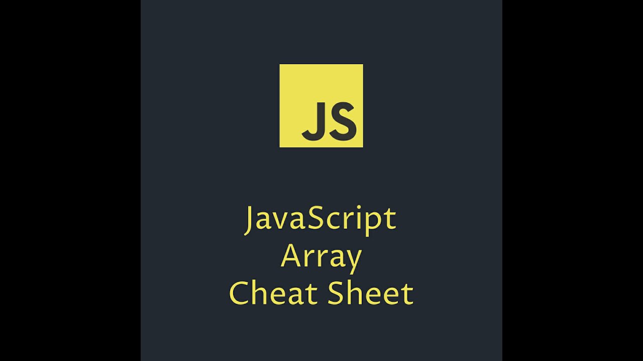 Javascript Array Cheat Sheet | The Web Developer Shorts #shorts