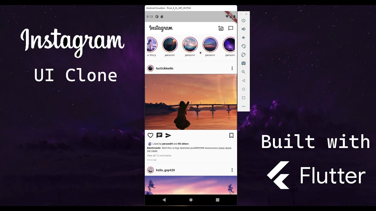 Instagram UI Clone | Flutter | Timelapse