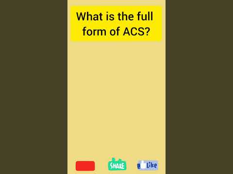 28) What is the Full Form of ACS? #shorts