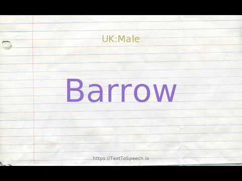 How to pronounce barrow