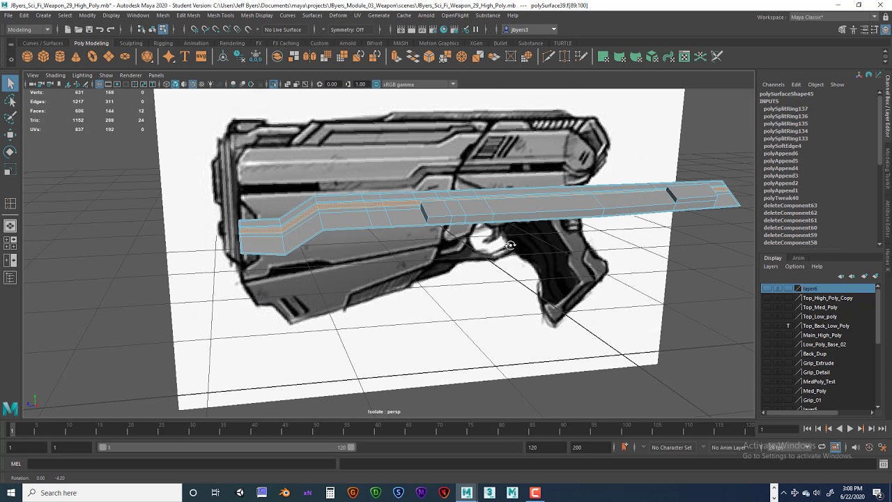 ANI 150 Modeling Sci Fi Weapon Part 14