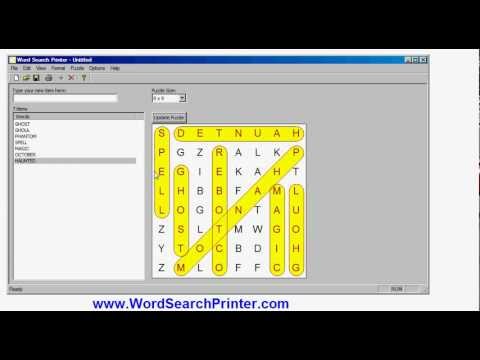 Halloween Word Puzzles - How to create using the word search puzzle maker from WordSearchPrinter.com