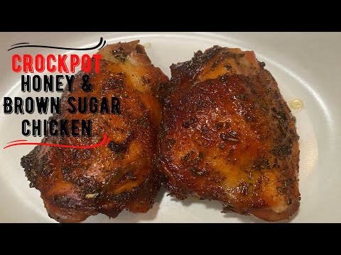 Crockpot Honey & Brown Sugar Chicken Thighs Recipe