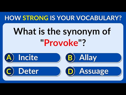 How Strong Is Your Vocabulary? Can You Score 50/50? Synonym Quiz. #challenge 06