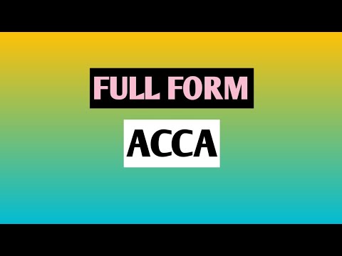 Full Form ACCA.