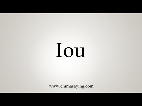 How To Say Iou
