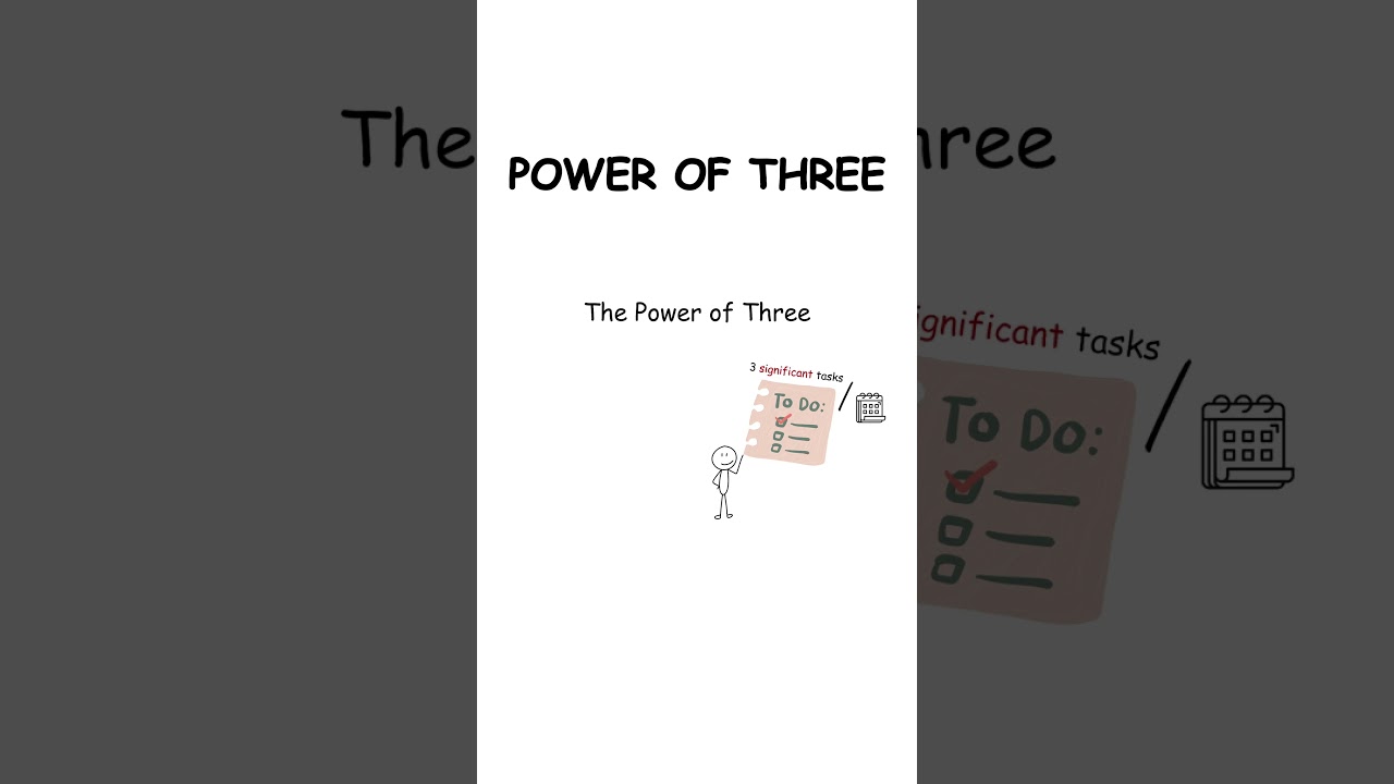 Power of Three - Every PRODUCTIVITY HACK Explained in 8 minutes #explained #science